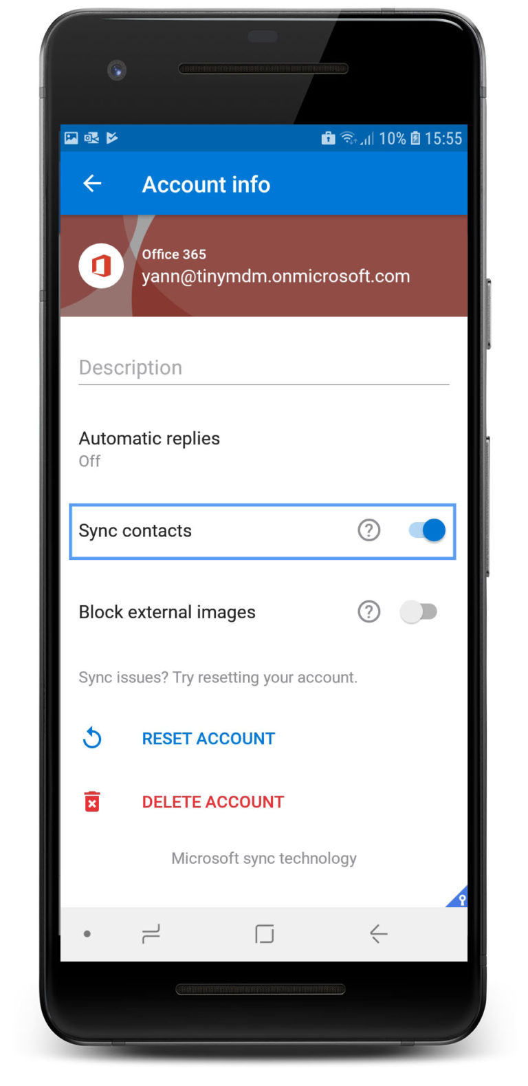 How to configure Outlook Exchange on Android - Help resources