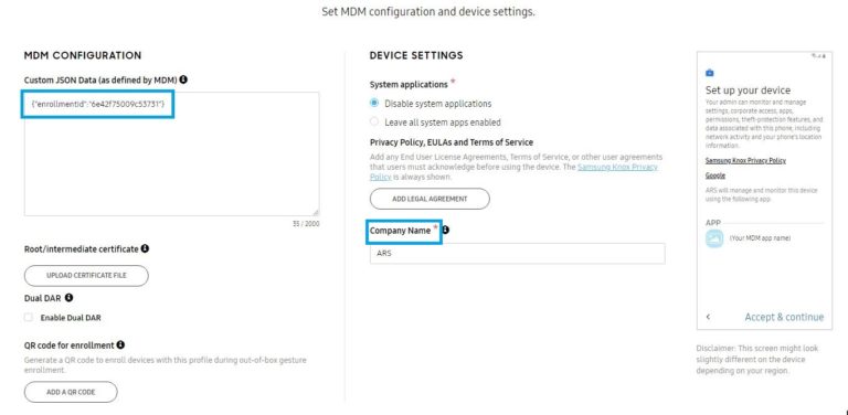 How to setup Knox Mobile Enrollment - Help resources - TinyMDM