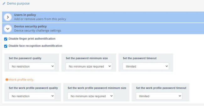 How to create a policy - Help resources - TinyMDM