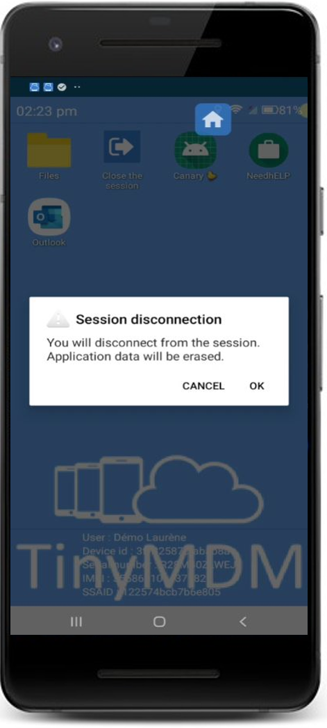 Create sessions in kiosk mode with TinyMDM - TinyMDM