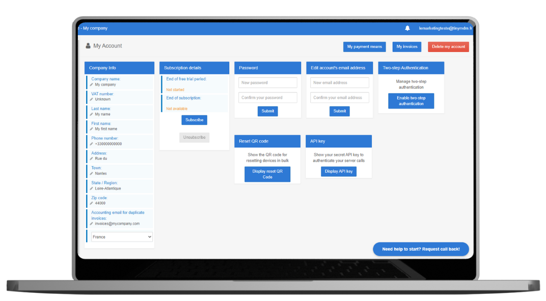 Subscribe to TinyMDM and order licenses - Help resources - TinyMDM