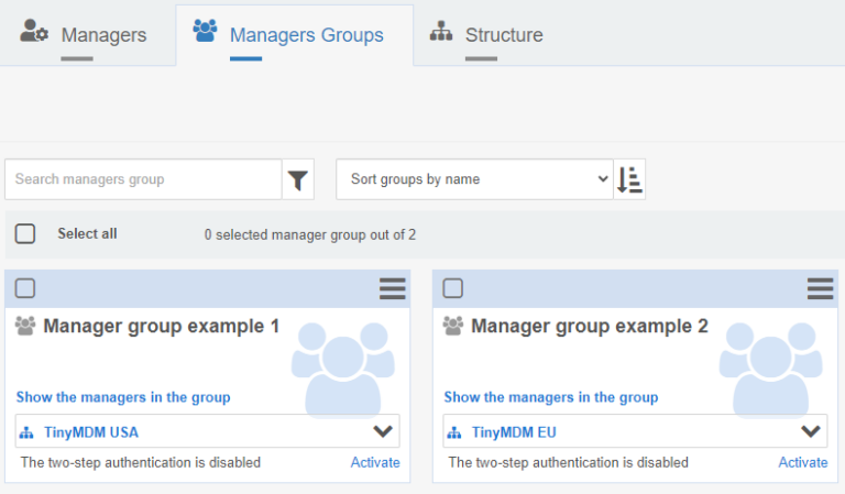 Multiple managers - TinyMDM