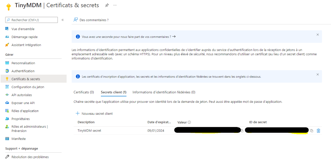 Synchroniser ses utilisateurs TinyMDM avec Microsoft Entra ID