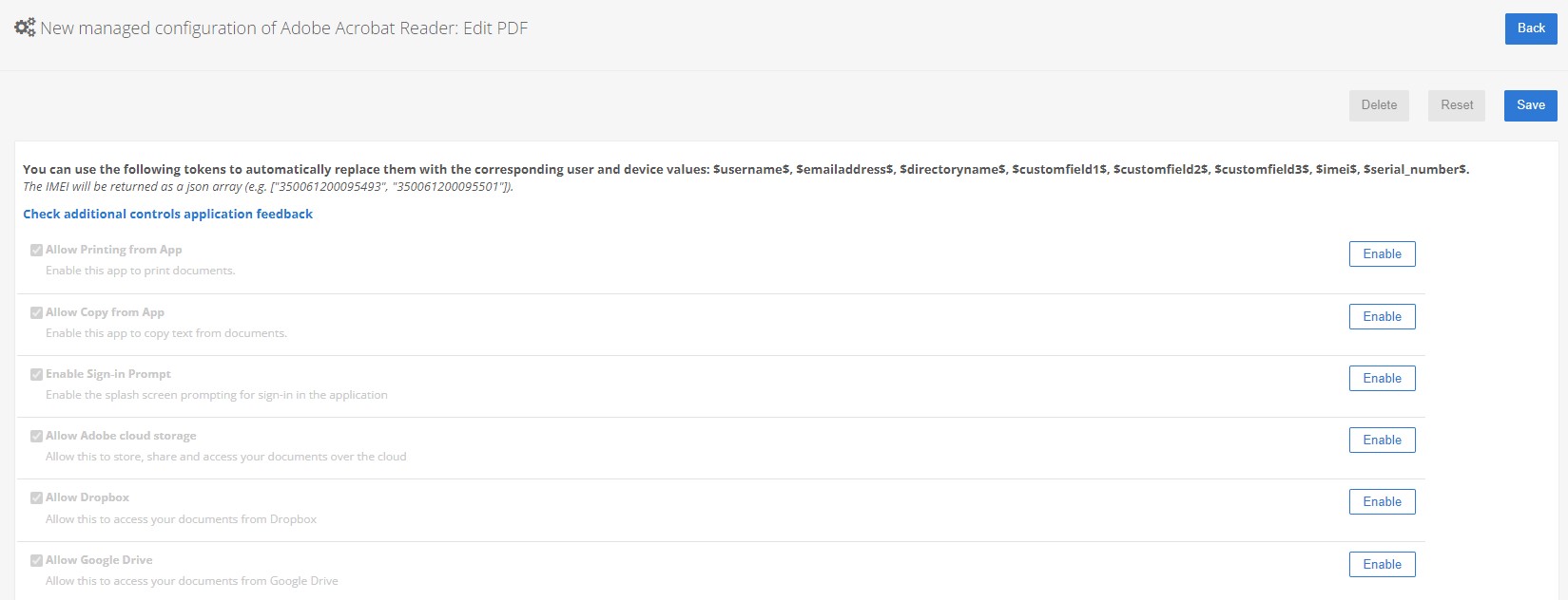 Manage app configurations using TinyMDM - Help resources - TinyMDM