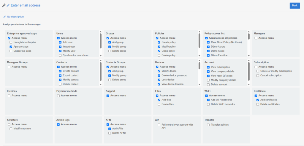 Managers and Structure - Help resources - TinyMDM