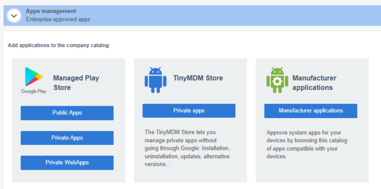 Quick Start Guide to use TinyMDM